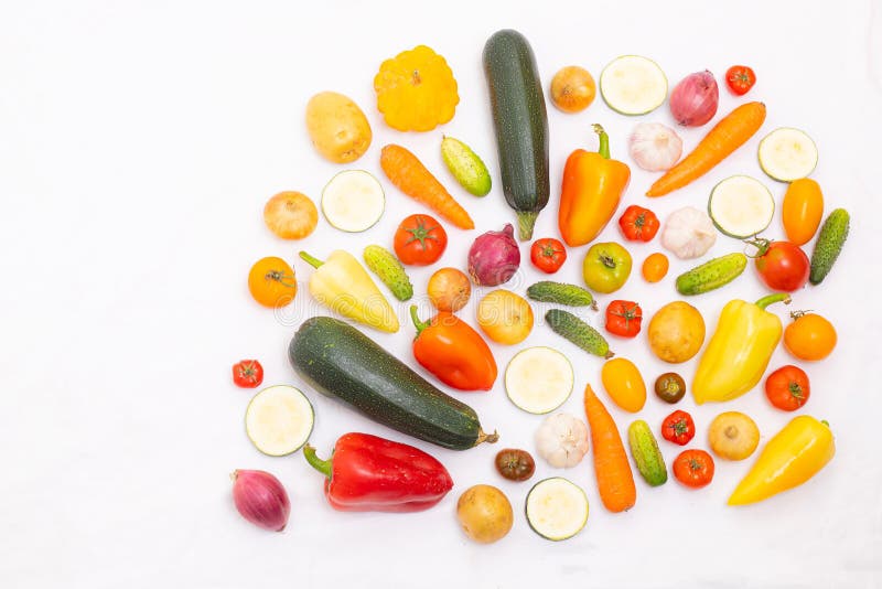 Layout Vegetables Top View . Homemade Vegetables Stock Photo - Image of ...