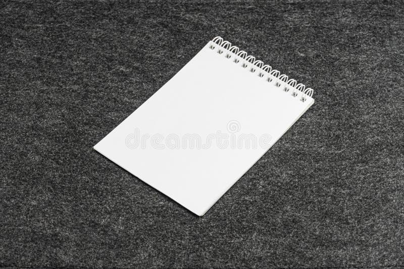 Layout of White Book, Notebook, Notebook, Blank Notebook Cover on Gray ...