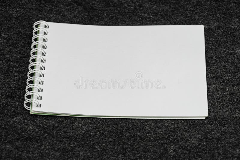 Layout of White Book, Notebook, Notebook, Blank Notebook Cover on Gray ...
