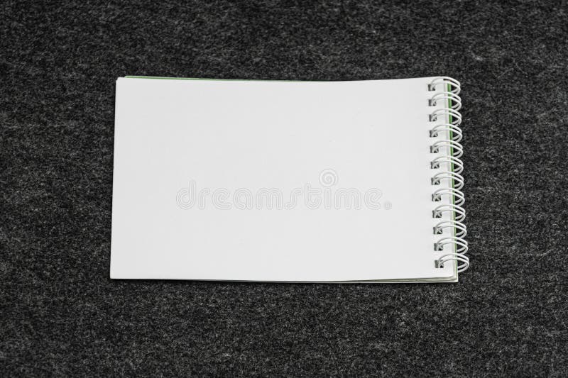 Layout of White Book, Notebook, Notebook, Blank Notebook Cover on Gray ...