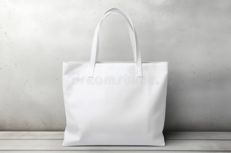 Layout of a White Fabric Bag Stock Illustration - Illustration of model ...