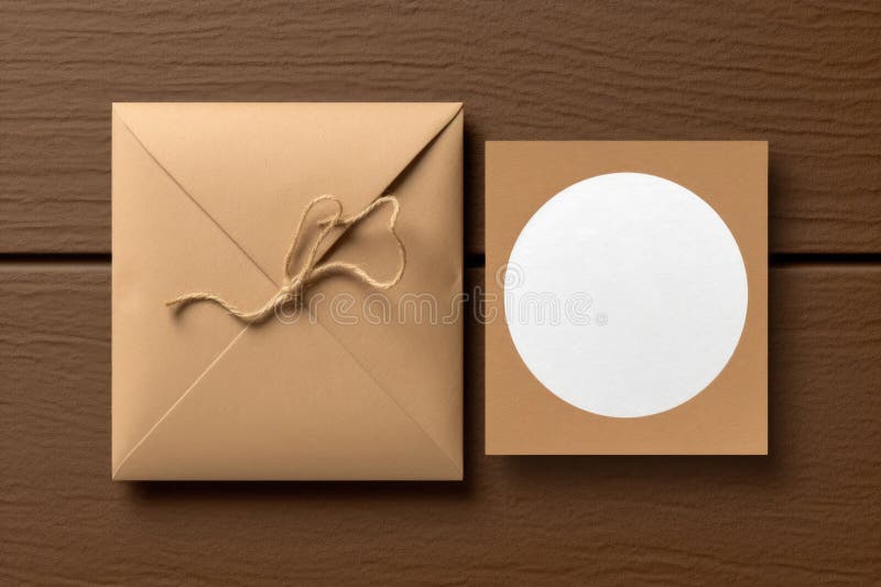 Layout White Round Sticker on the Package Stock Illustration ...