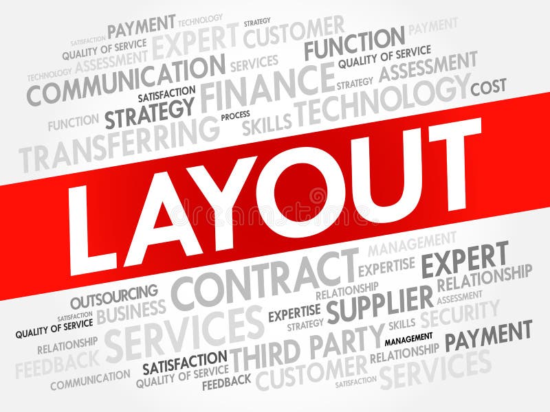 LAYOUT word cloud collage stock illustration. Illustration of ...