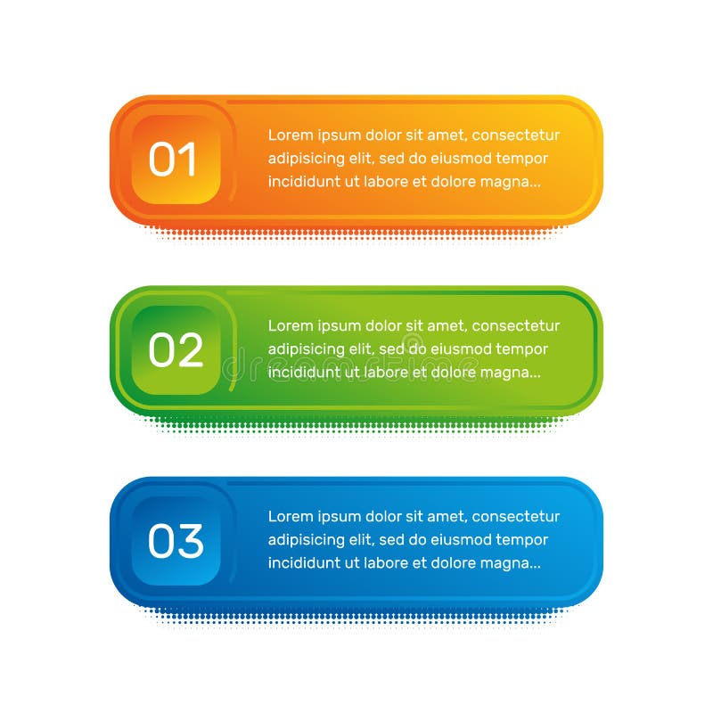 Colorful Menu Steps, App Interface. Number Options. Web Design of ...