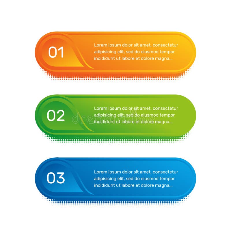 Colorful Menu Steps, App Interface. Number Options. Web Design of ...