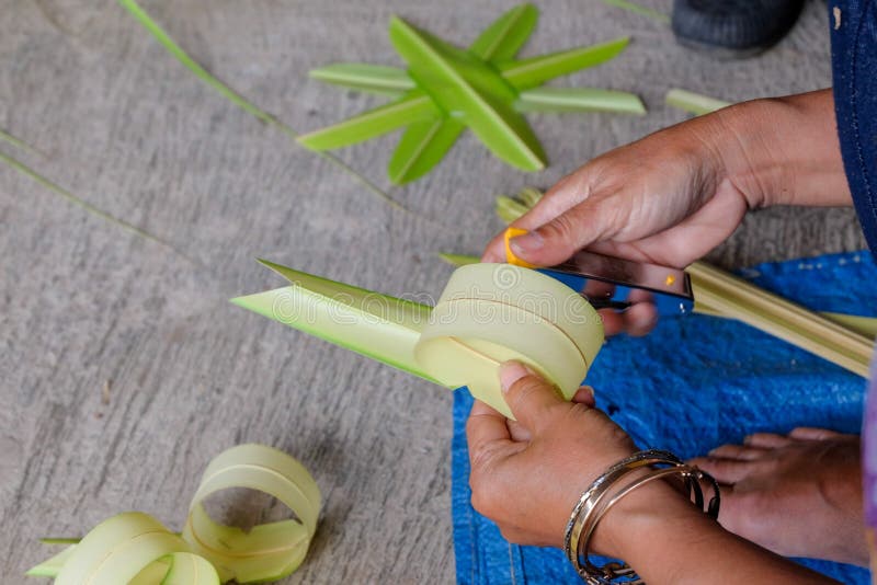 Layur or Penjor Made from Coconut Leaves Stock Image - Image of ...