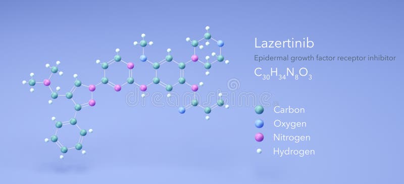 Lazertinib Molecule, Molecular Structures, Epidermal Growth Factor ...