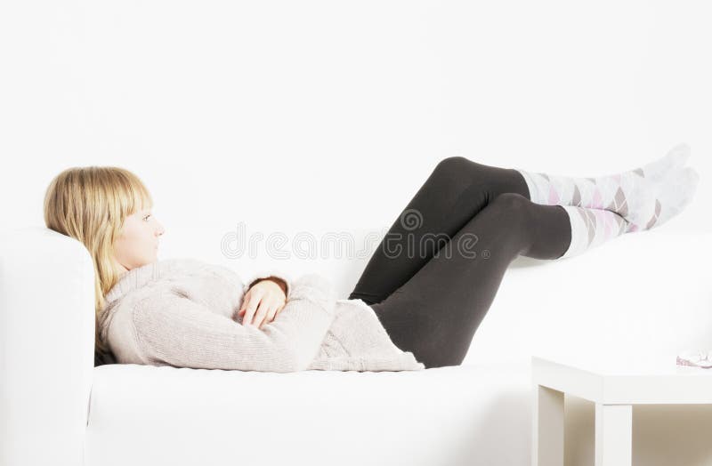 Laziness stock image. Image of looking, young, cardigan - 16720637