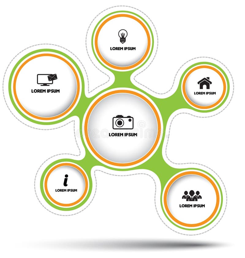 Lazo circular con icono ilustración del vector. Ilustración de carta ...