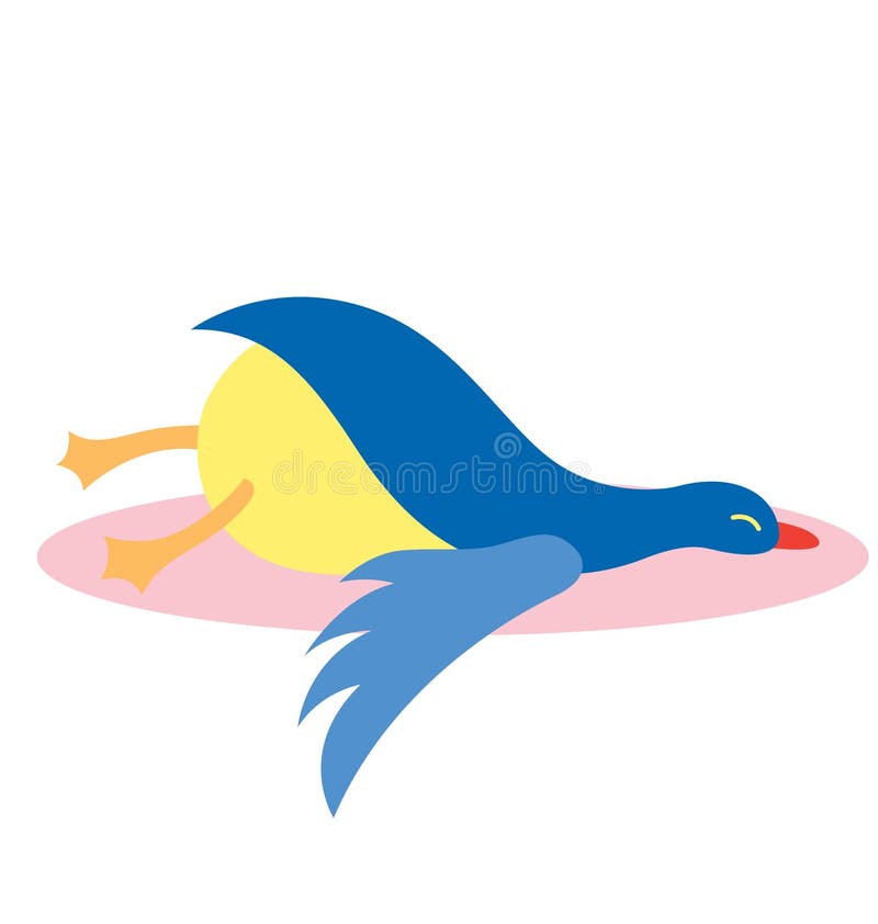 Lazy bird stock vector. Illustration of resting, birdwatching - 14443423