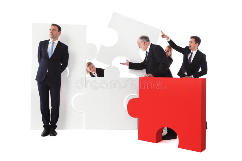 Lazy businessman and team stock photo. Image of team - 84663802