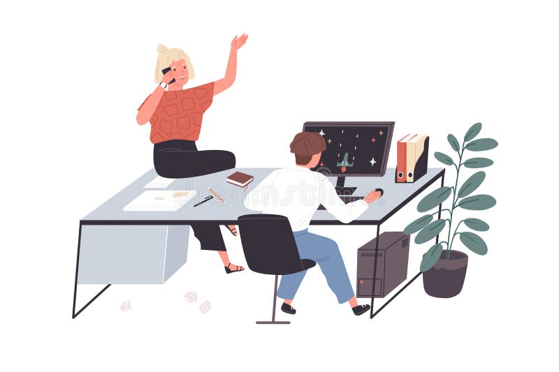 Unproductive Workers Stock Illustrations – 24 Unproductive Workers ...