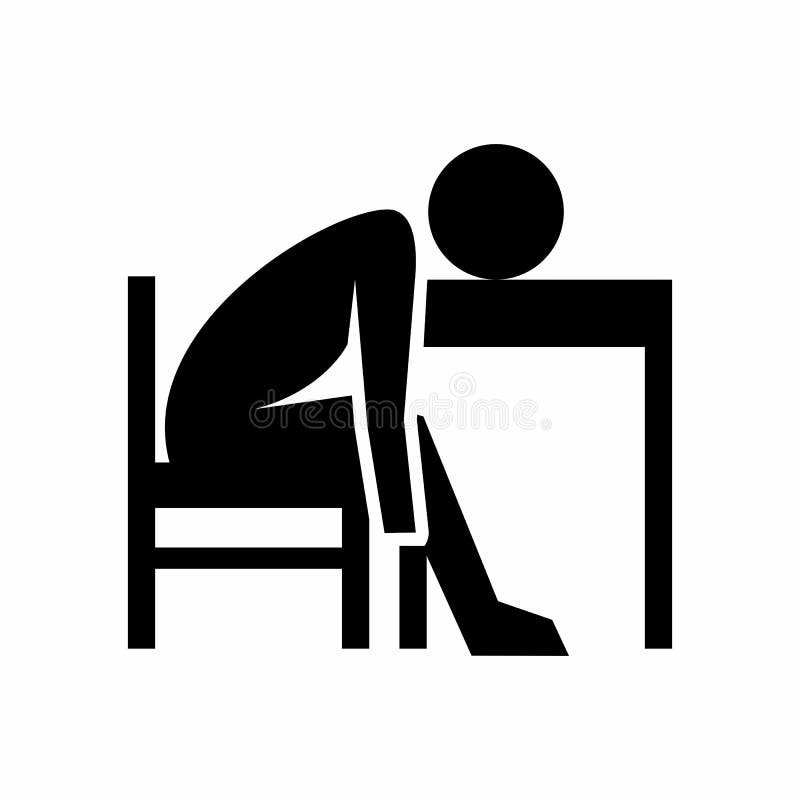 Lazy Icon Vector Silhouette on White Background Stock Vector ...