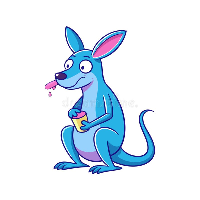 Lazy Kangaroo Engaging in Graffiti Art Stock Photo - Illustration of ...