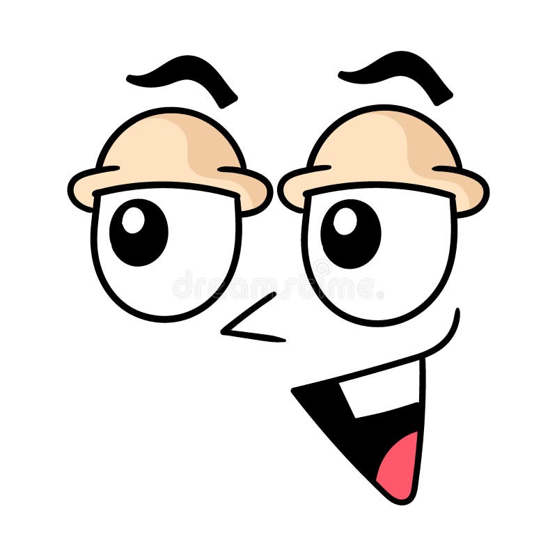 Lazy Laugh Expression Face, Doodle Icon Drawing Stock Vector ...