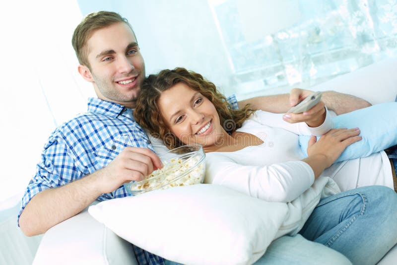 Lazy lovers stock image. Image of adults, pretty, husband - 33212573