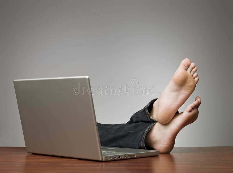 Lazy man at the office stock image. Image of bringing - 13860495