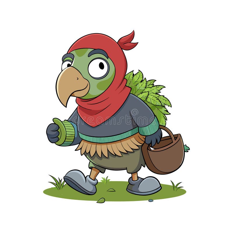 Lazy Parrot Sailing Illustration Stock Vector - Illustration of nature ...