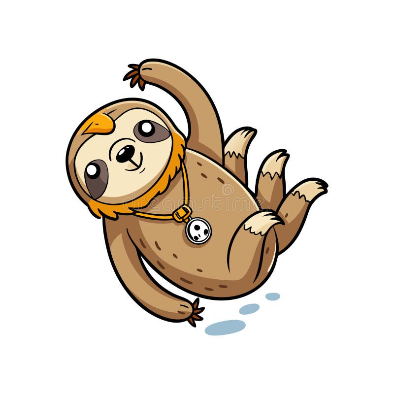 Lazy Sloth Creating Graffiti Art Stock Image - Illustration of graffiti ...