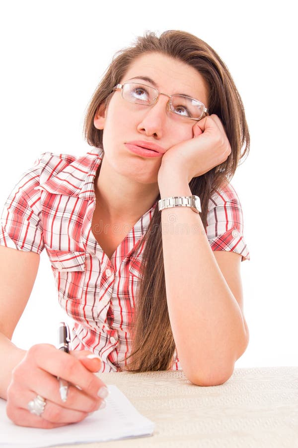 Lazy student stock image. Image of portrait, effort, girl - 39035013