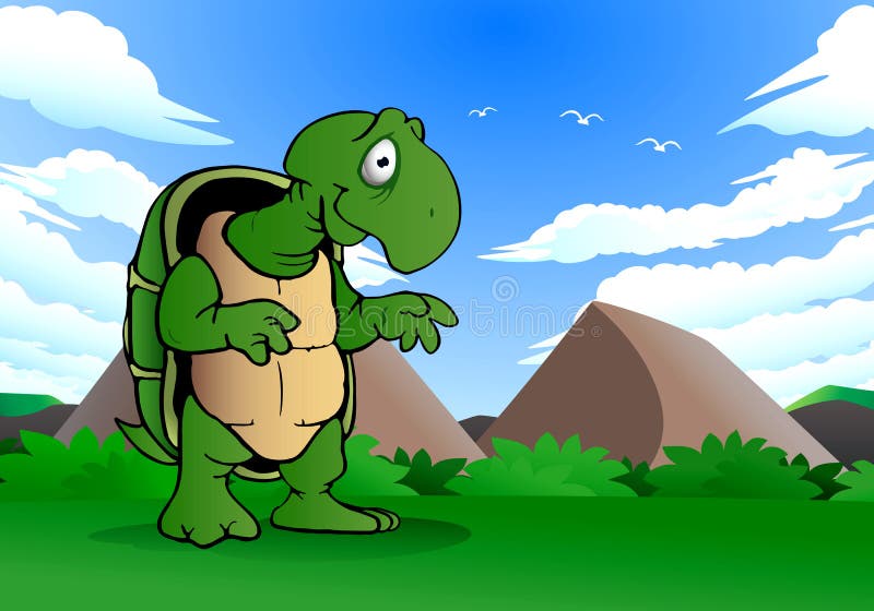 Green lazy turtle stock illustration. Illustration of spots - 31036997