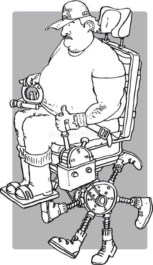 Lazy walker stock vector. Illustration of help, disability - 56683669