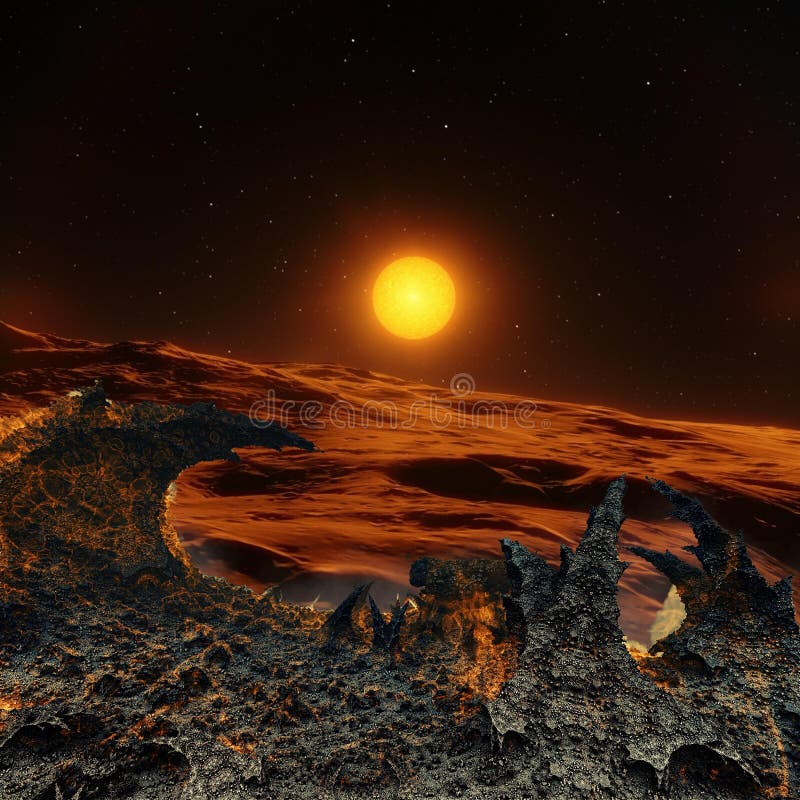 Bare Rocky Planet Surface Stock Illustrations – 9 Bare Rocky Planet ...