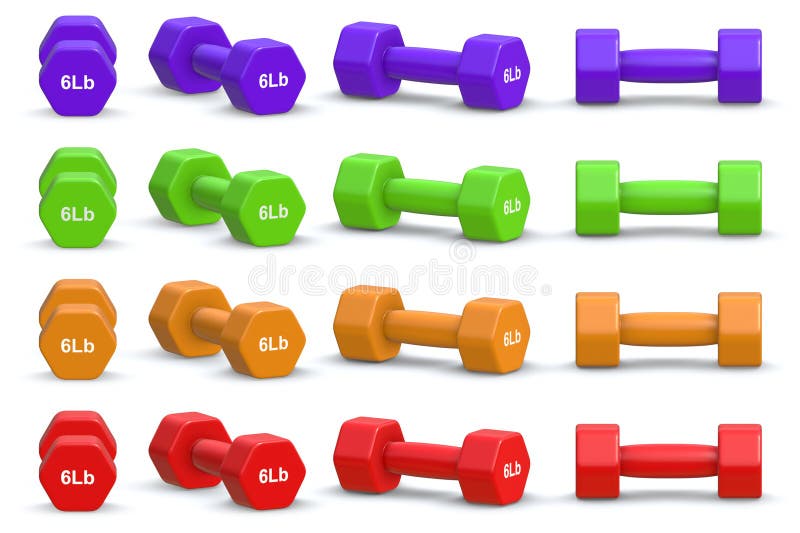 6 Lb Dumbbell Set stock illustration. Illustration of building - 310938208