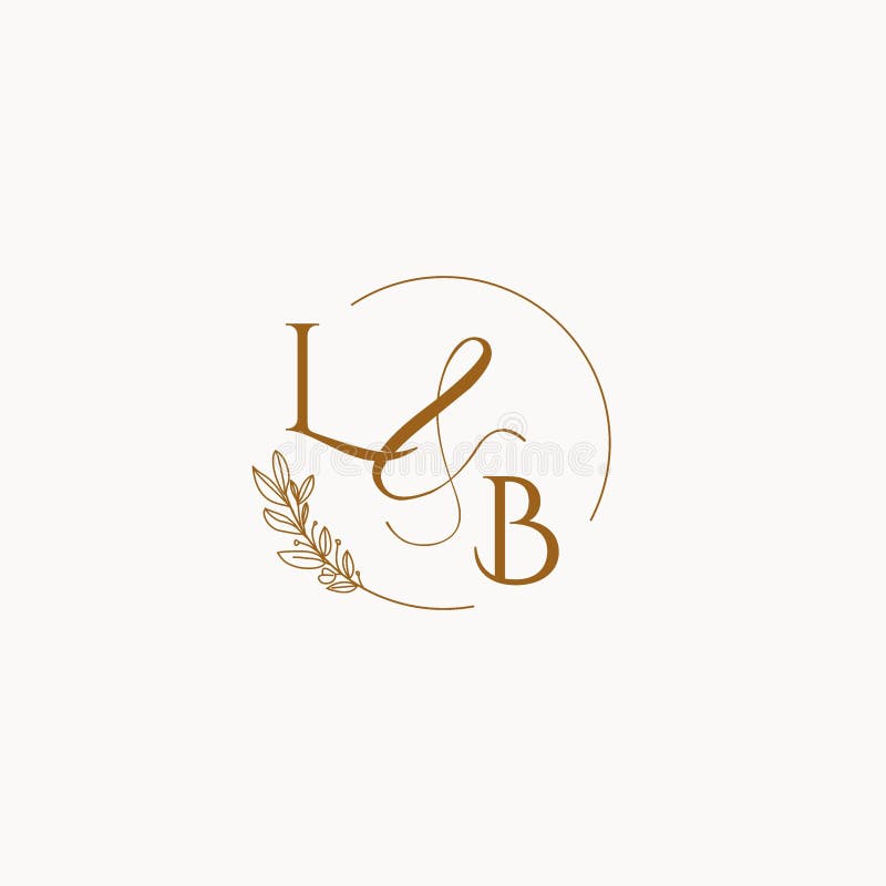 LB Initial Wedding Monogram Logo Stock Illustration - Illustration of ...