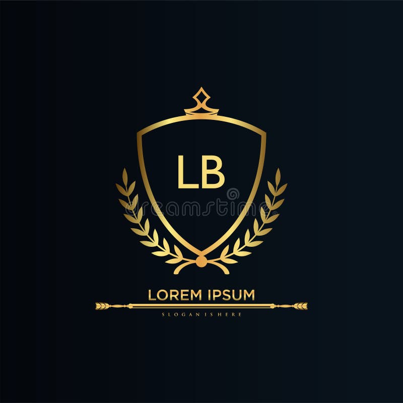 LB Letter Initial with Royal Template.elegant with Crown Logo Vector ...