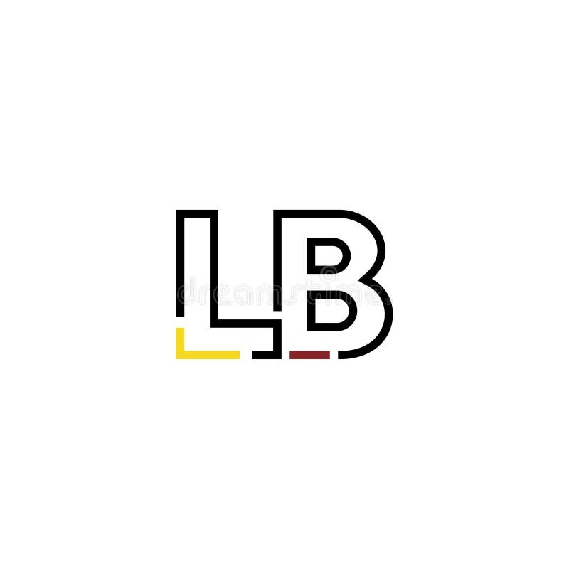 LB Letter Logo Icon Design Template Elements Stock Vector ...