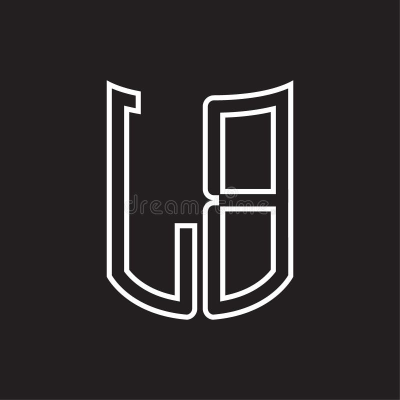 LB Logo Monogram with Ribbon Style Outline Design Template Stock Vector ...
