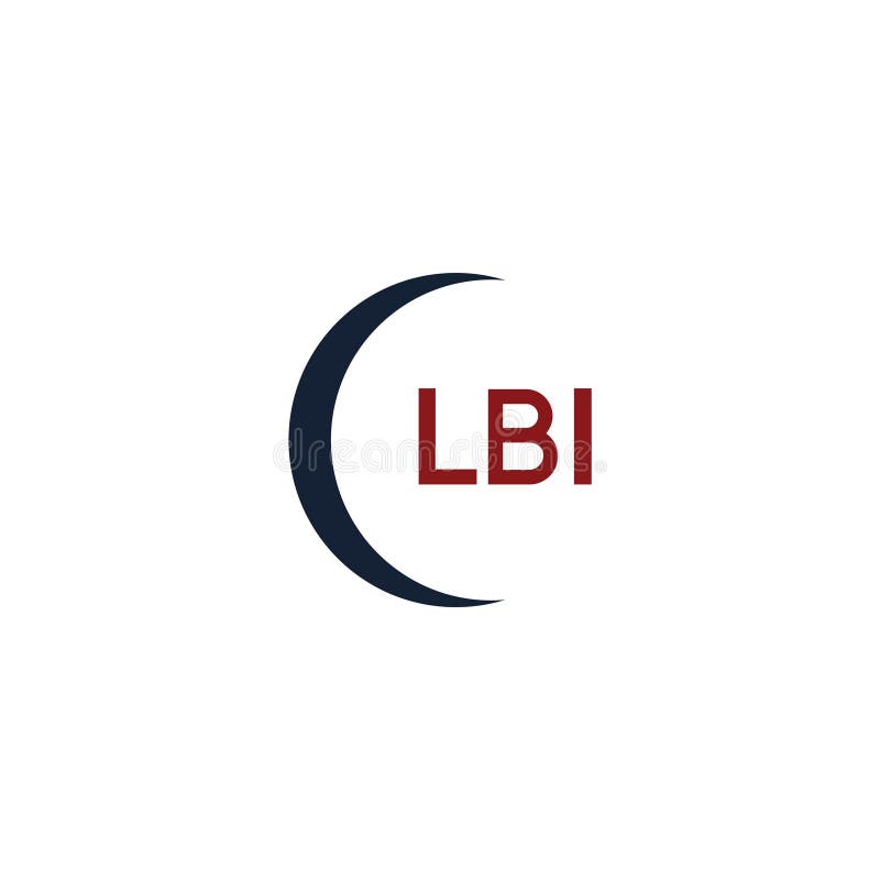 LBI Letter Logo Design on BLACK Background. LBI Creative Initials ...