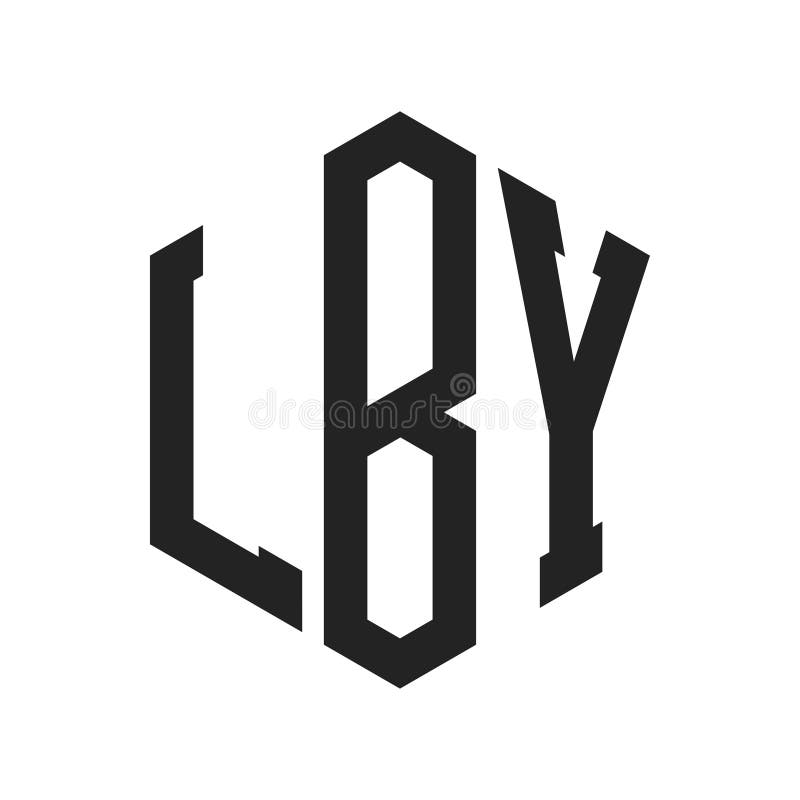LBY Logo Design. Initial Letter LBY Monogram Logo Using Hexagon Shape Stock Illustration ...