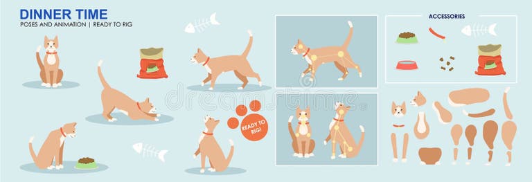 Dinner Time Cats Stock Illustrations – 163 Dinner Time Cats Stock ...
