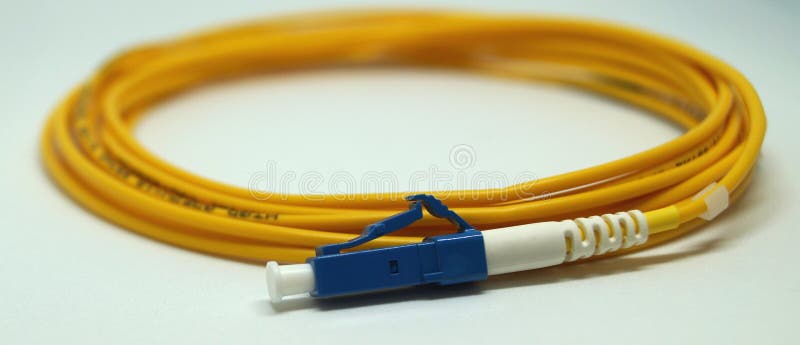 LC fiber optic patch cord. stock image. Image of blue - 92212731