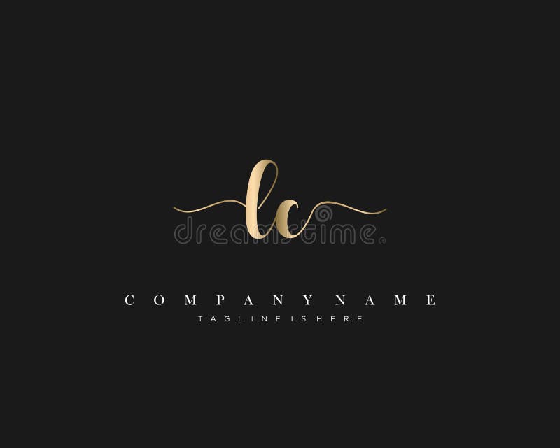 LC Initial Letter Handwriting and Signature Logo. a Concept Handwriting ...