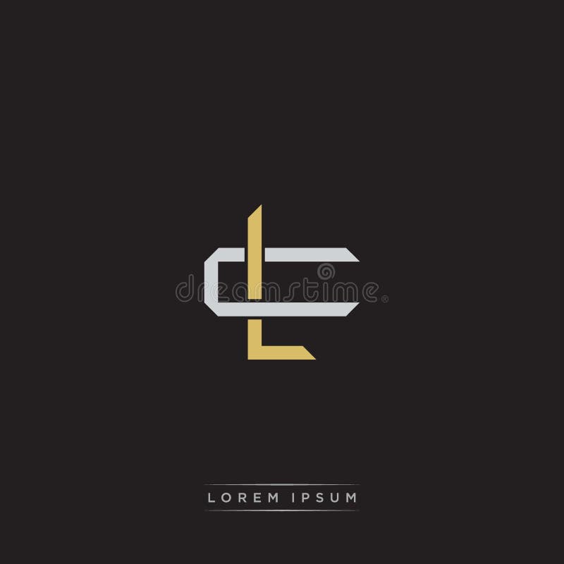 LC Initial Letter Overlapping Interlock Logo Monogram Line Art Style ...