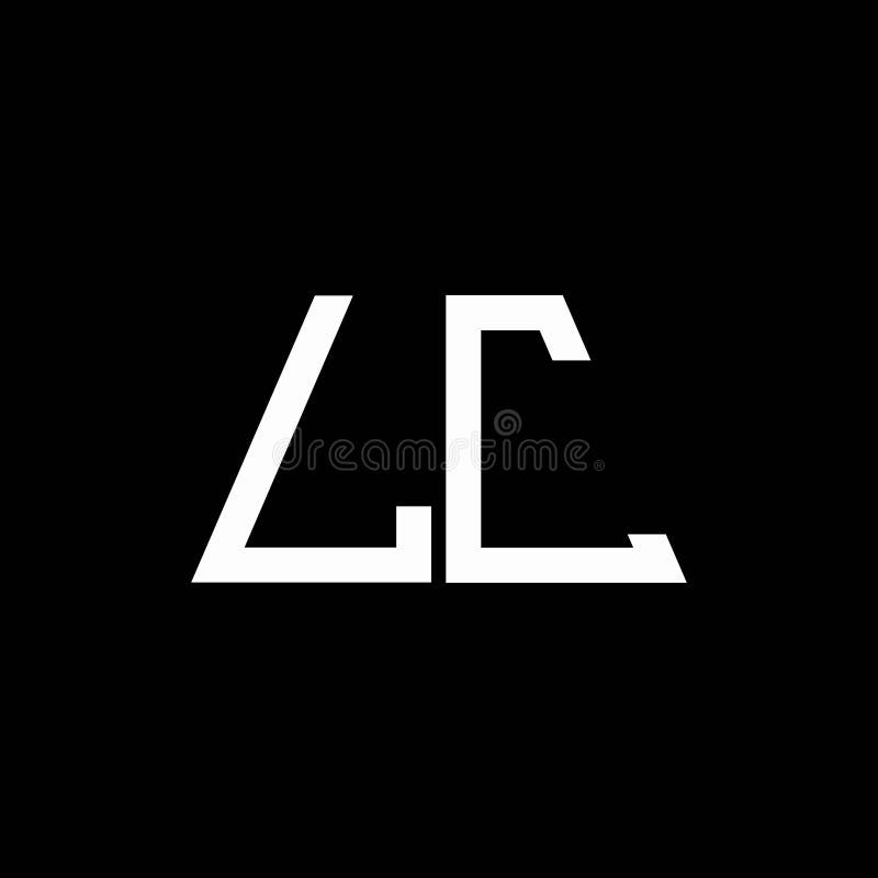 LC Logo Abstract Monogram Isolated on Black Background Stock ...