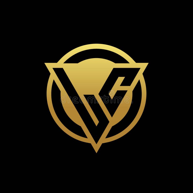 LC Logo Monogram with Triangle Shape and Circle Rounded Isolated on ...