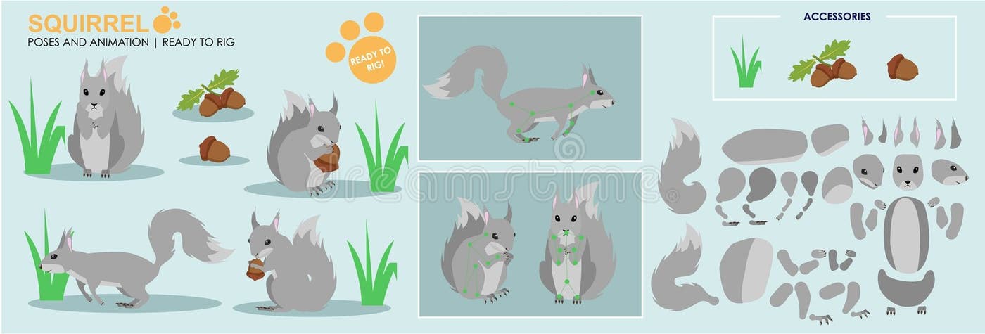 Cartoon Grey Squirrel Stock Illustrations – 366 Cartoon Grey Squirrel ...