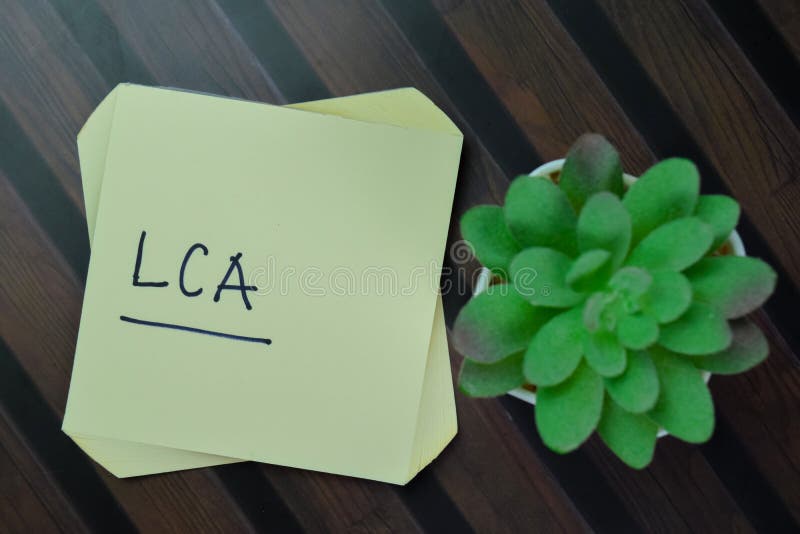 LCA - Life-Cycle Assessment Write on Sticky Notes Isolated on Wooden ...