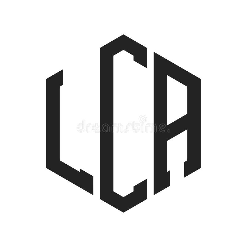 LCA Logo Design. Initial Letter LCA Monogram Logo Using Hexagon Shape ...