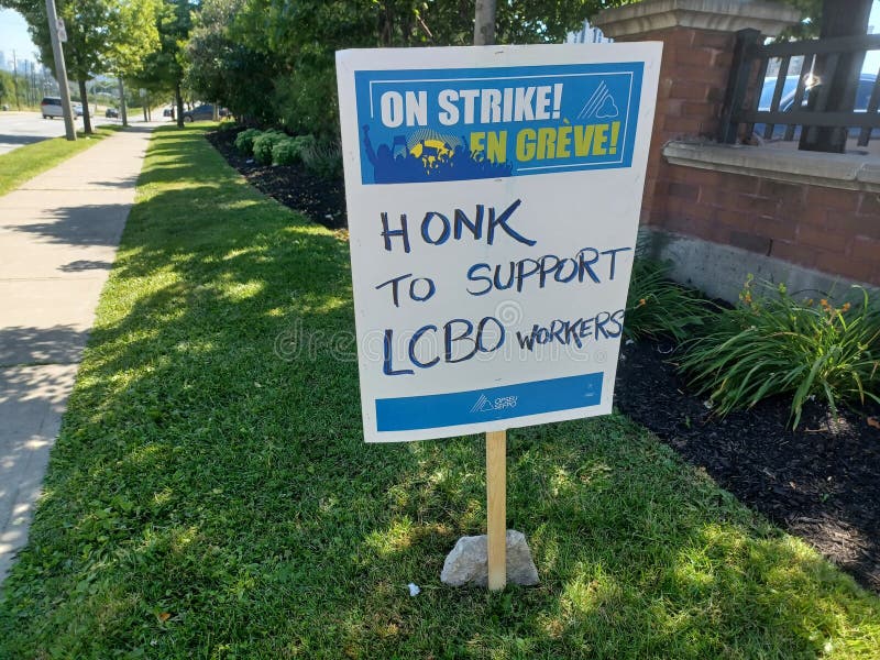 LCBO workers in strike editorial image. Image of control - 325355645