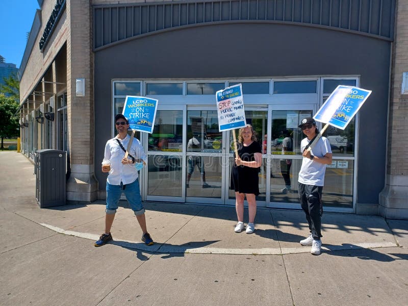LCBO workers in strike editorial image. Image of business - 325355660