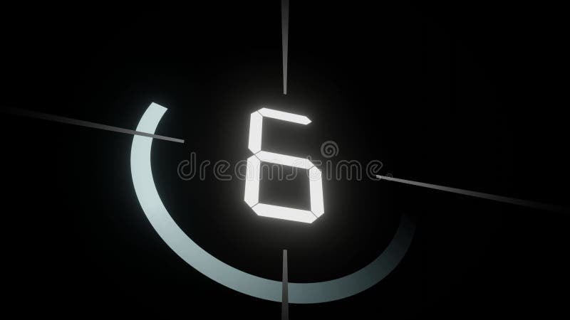 LCD Countdown Numbers from 10 To 1 on Black Background Stock Video ...