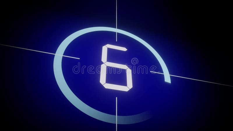 LCD Countdown Numbers from 10 To 1 on Blue Background Stock Video ...