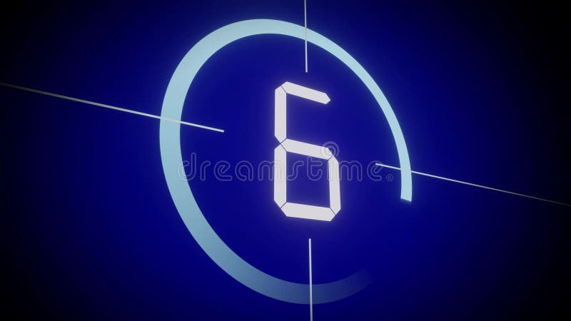 LCD Countdown Numbers from 10 To 1 on Blue Background Stock Footage ...