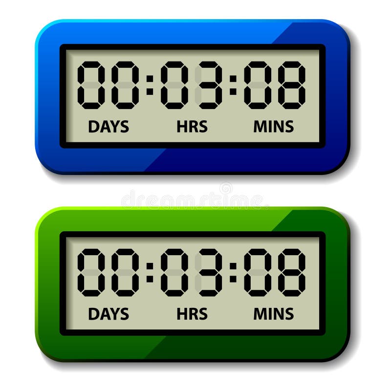 LCD Counter - Countdown Timer Stock Vector - Illustration of ...