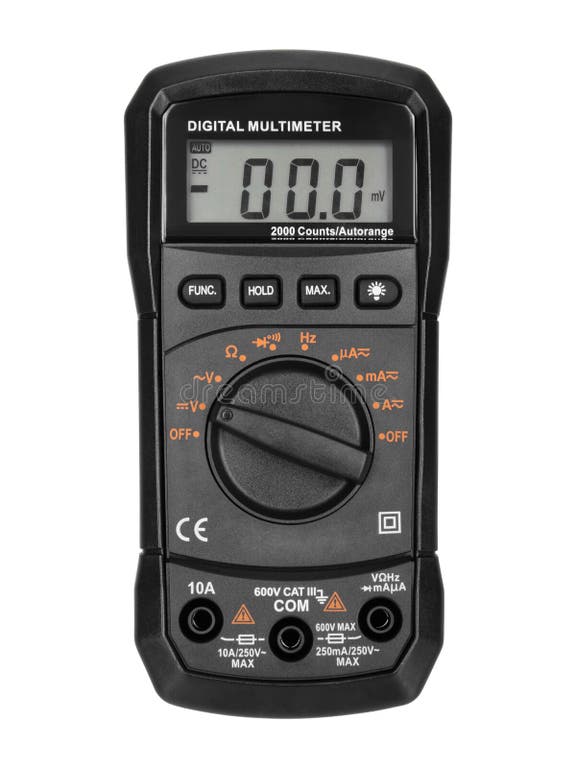 LCD Digital Multimeter stock photo. Image of black, indication - 337523344